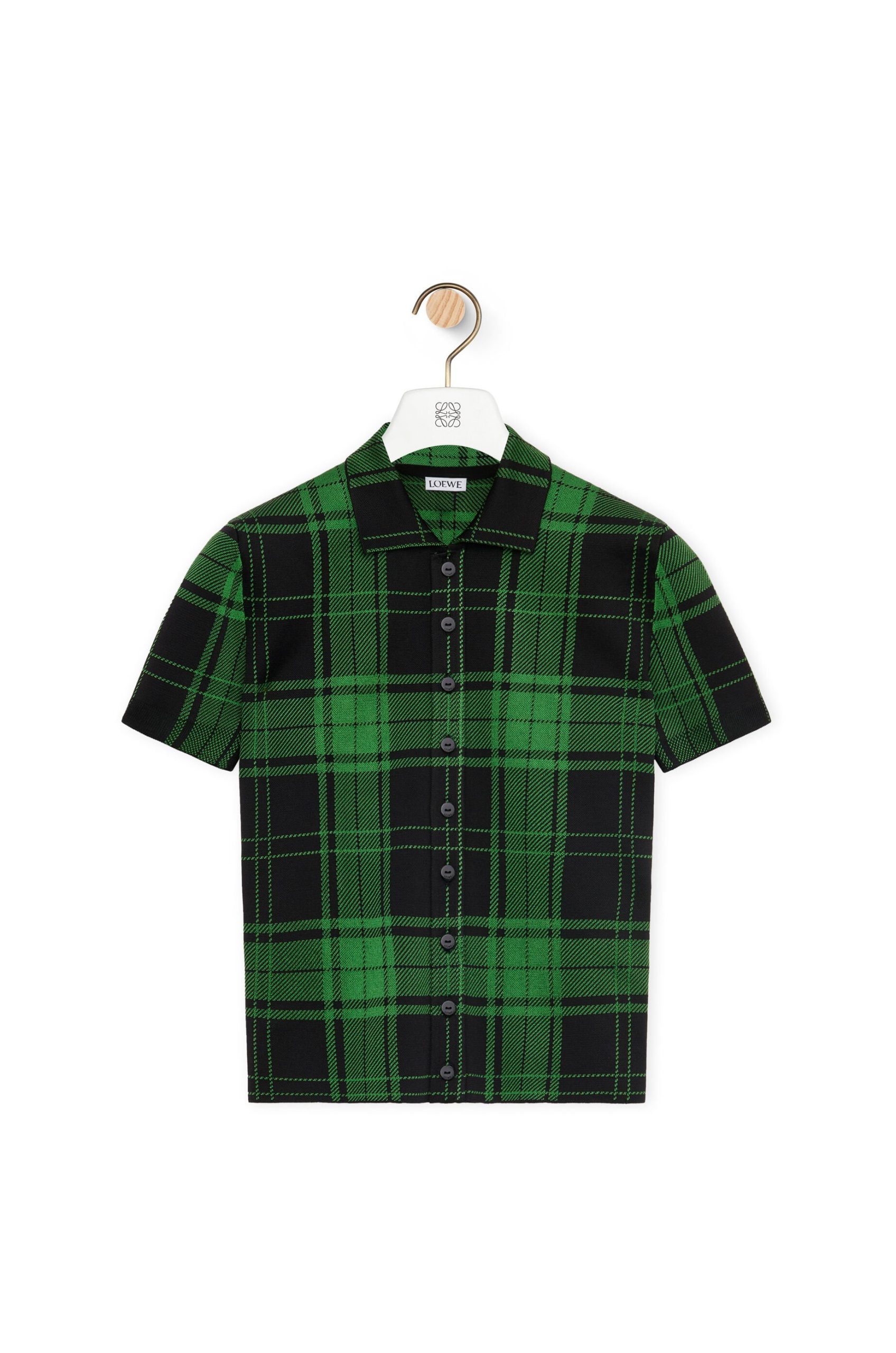CAMISA POLO LOEWE SEDA VERDE - PERCHA SANTANDER